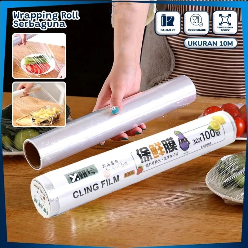 Jual Plastik warp roll 30cm x 10meter food wrapping roll Pembungkus ...