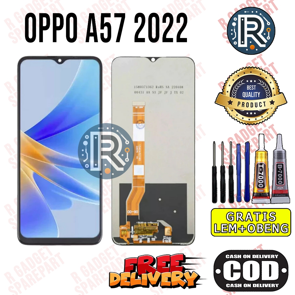 Jual Lcd OPPO A57 2022 Original Oem Fullset Lcd Touchscreen GRATIS LEM OBENG | Shopee Indonesia