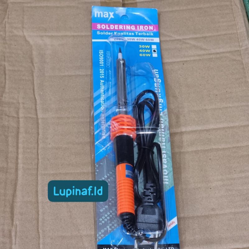 Jual SOLDER TIMAH MAX 40W 60W SOLDERING IRON 40 WATT 60 WATT MAX ...