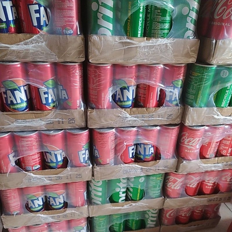 Jual Minuman Kaleng Sprite, cocacola, fanta slim 250ml | Shopee Indonesia