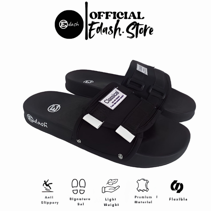 Jual Edash - Sandal Selop Pria Terbaru 39-43 Sol Black - CL 06 Sandal ...