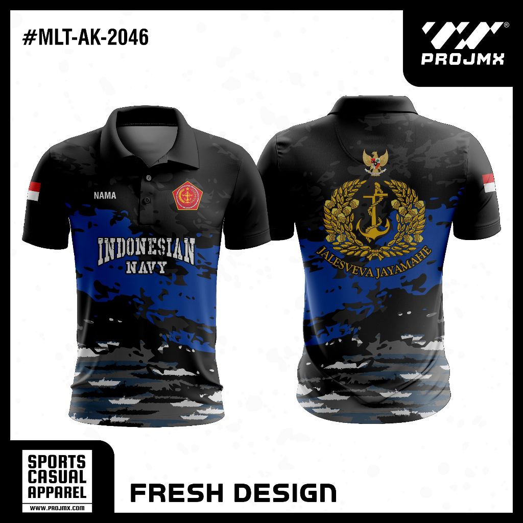 Jual PROJMX - KAOS JERSEY MILITER INDONESIAN NAVY ABSTRAK LORENG ...