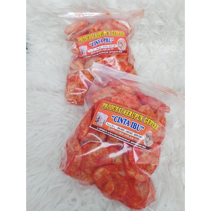 Jual KERUPUK GAPLEK CINTA IBU KHAS TEGAL RASA BALADO 250gr | Shopee ...