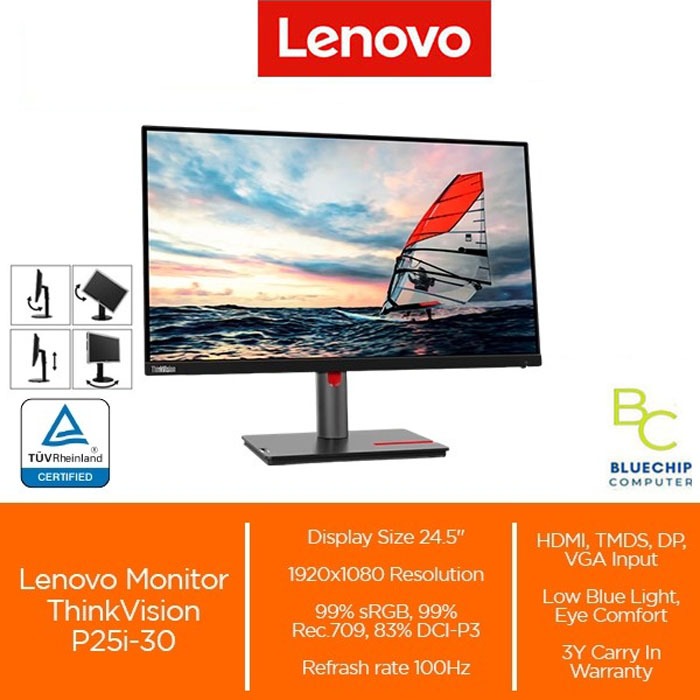 Jual Lenovo ThinkVision P25i-30 24.5" IPS 48Hz | Shopee Indonesia