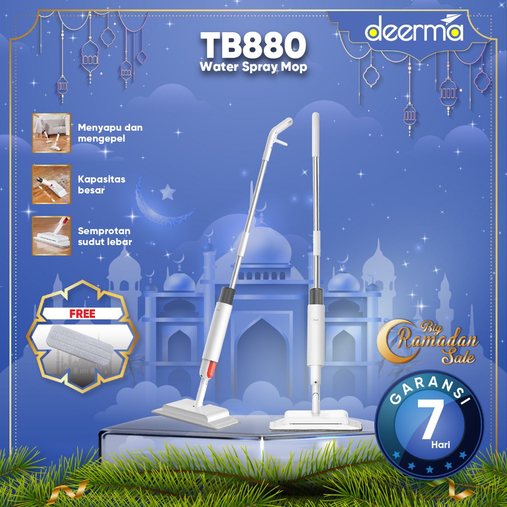 Jual Deerma TB880 Water Spray Mop 350mL Water Tank Mop | Shopee Indonesia