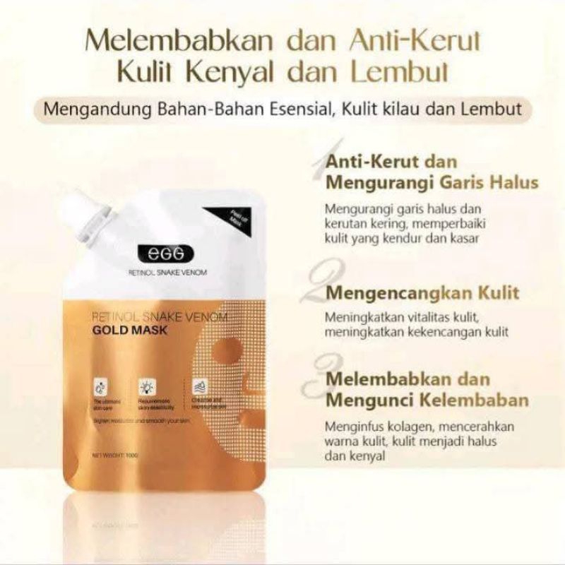 Jual Masker viral egg mask retinol gold mask 100ml | Shopee Indonesia
