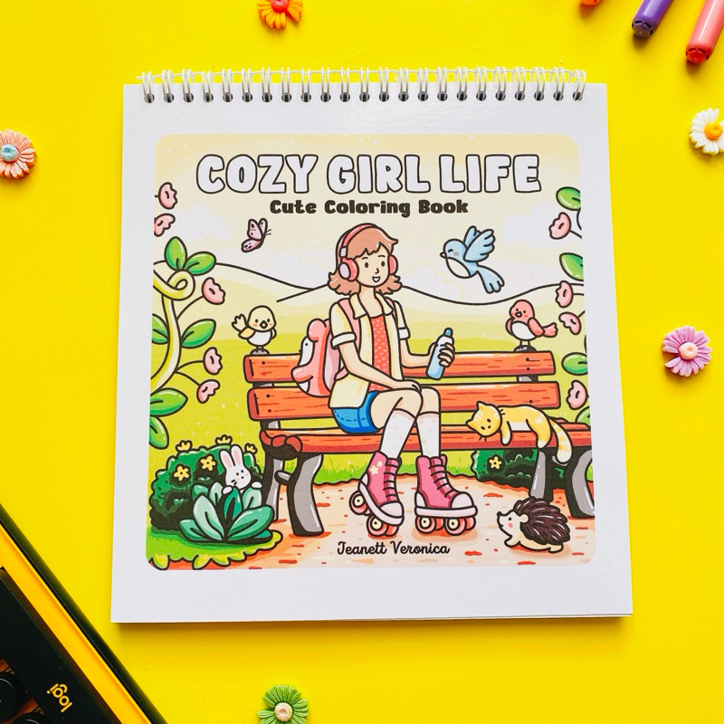 Jual Cozy Girl Life Cute Coloring Book - Buku Mewarnai | Shopee Indonesia