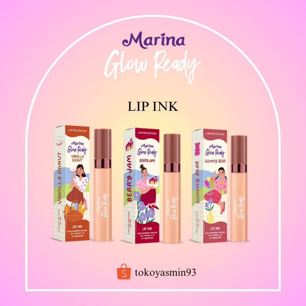 Jual Marina Glow Ready Lip Ink Limited Edition | Shopee Indonesia