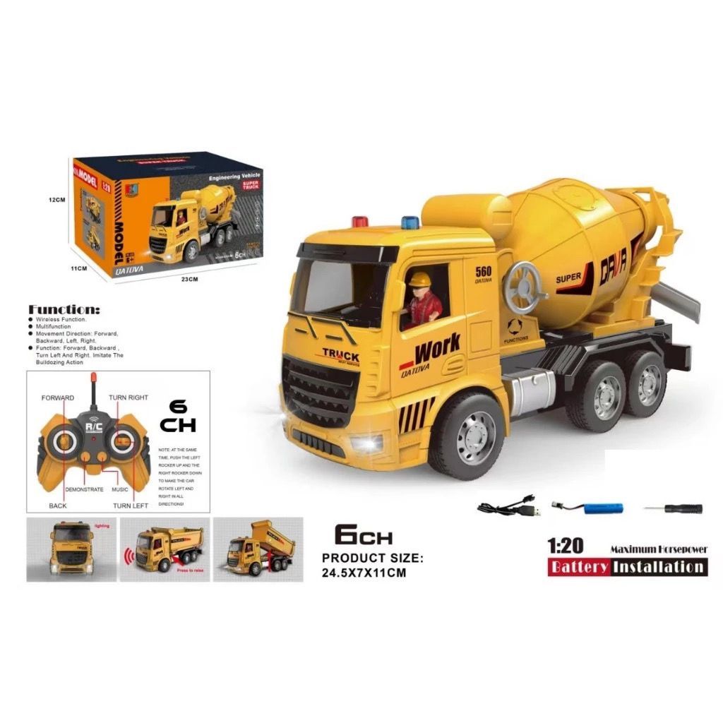 Jual Mainan RC Truk Molen - Remote Control Mixer Truck Konstruksi Alat ...