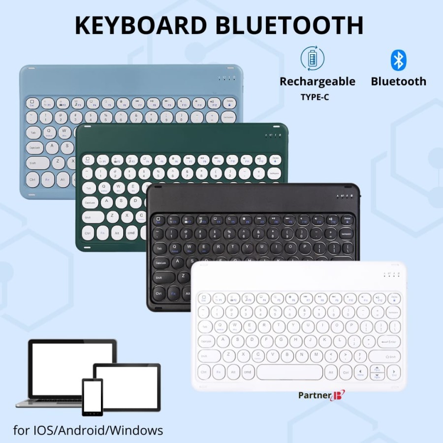 Jual Mini Wireless Bluetooth Keyboard Slim for Windows/Android / iOS ...