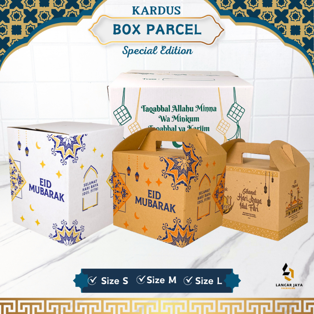 Jual Kardus Box Lebaran Tempat Sembako Parcel Idul Fitri Jumbo 40x40x31 ...