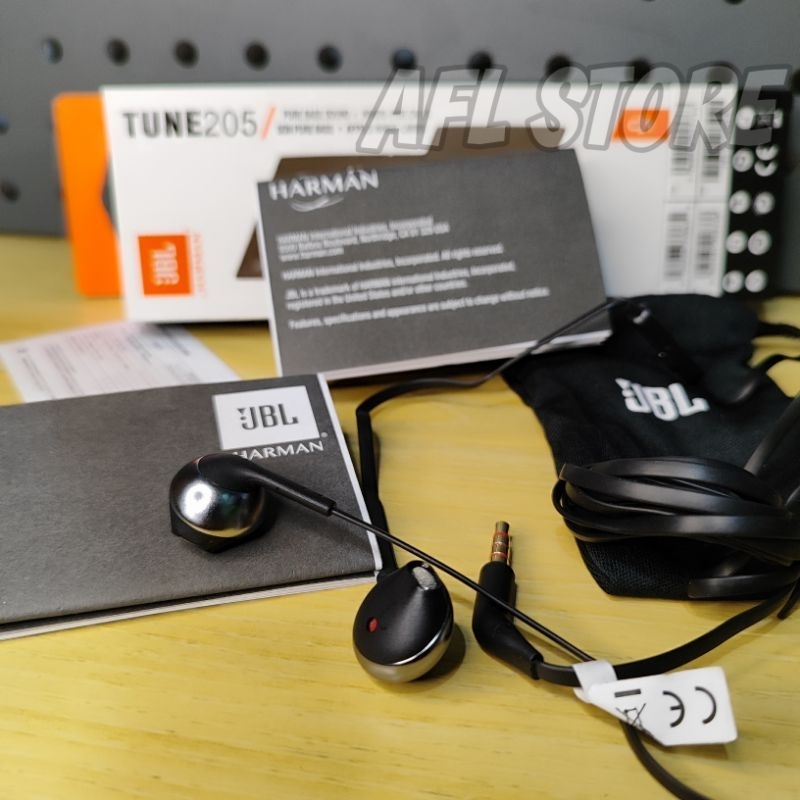 Jual ORIGINAL 100% JBL TUNE 205 EARPHONE SUPER BASS WITH MICROPHONE ...