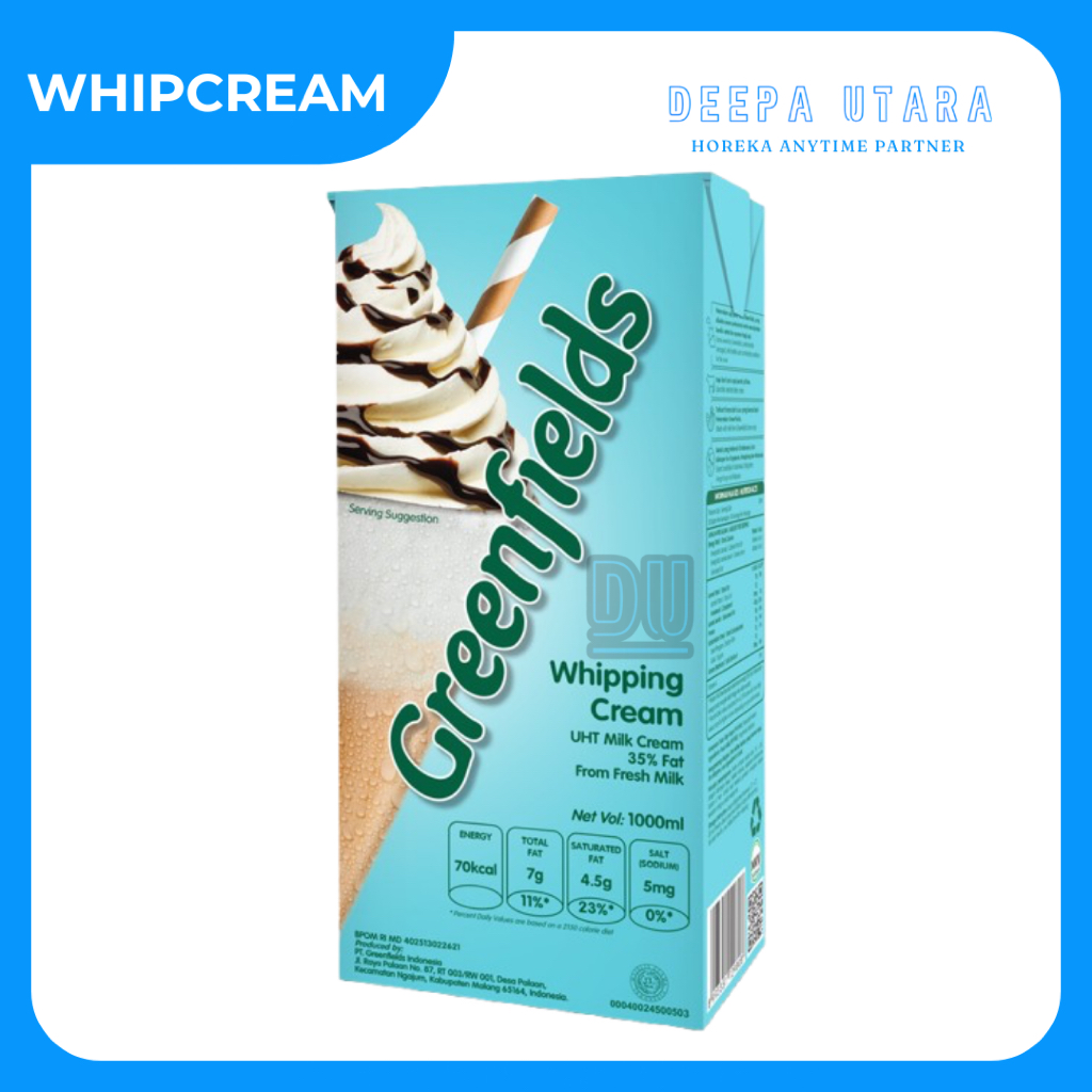 Jual Greenfields Whipping Cream Greenfield Whip Cream 1lt | Shopee ...