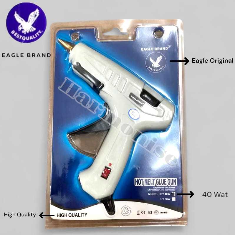 Jual Eagle Brand Hot Melt Glue Gun 40 Wat Alat Pistol Lem Lilin Besar ...