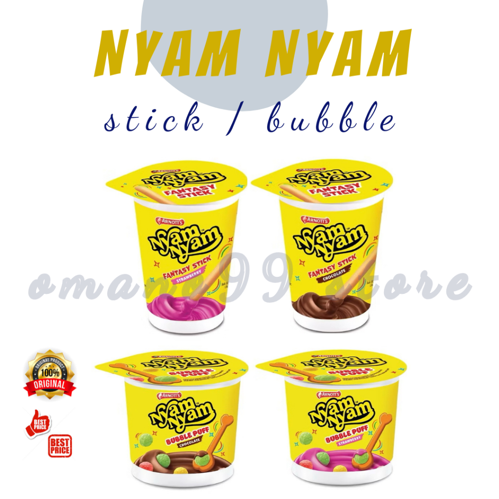 Jual Nyam-Nyam Bubble Puff 18GR // Fantasy Stick 25GR | Shopee Indonesia