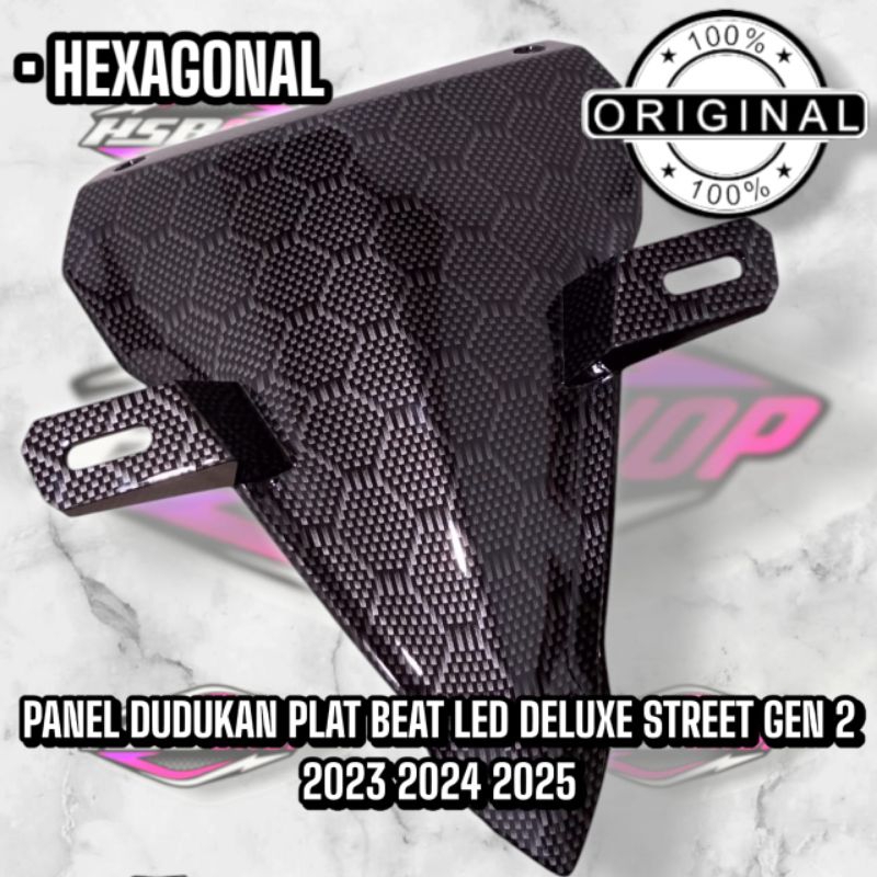 Jual Panel dasi dudukan plat beat led deluxe street GEN 2 2023 2024 2025 Carbon celup wtp motif ...