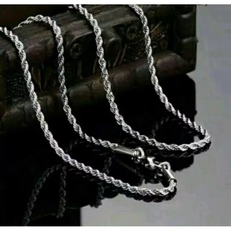 Jual kalung titanium stainless steel pria dan wanita model rantai ...