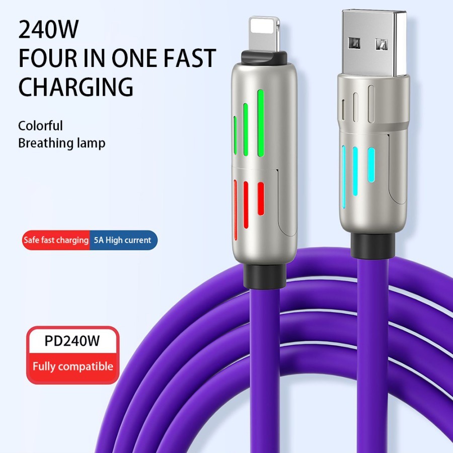 Jual MD - Kabel USB 240W 4 in 1 Multi Connector Super Fast Charging ...