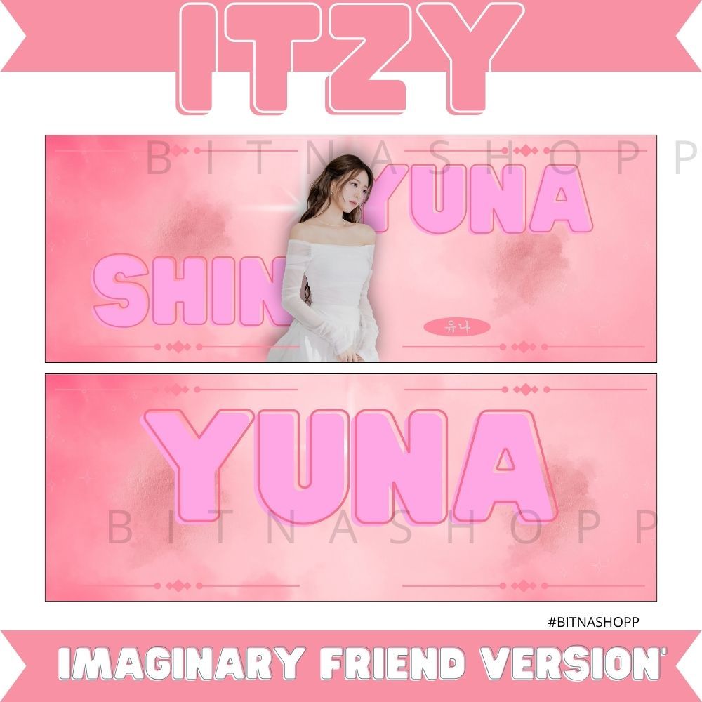 Jual HAND BANNER ITZY IMAGINARY FRIEND MEMBER 2SISI (HARGA 1 PCS ...