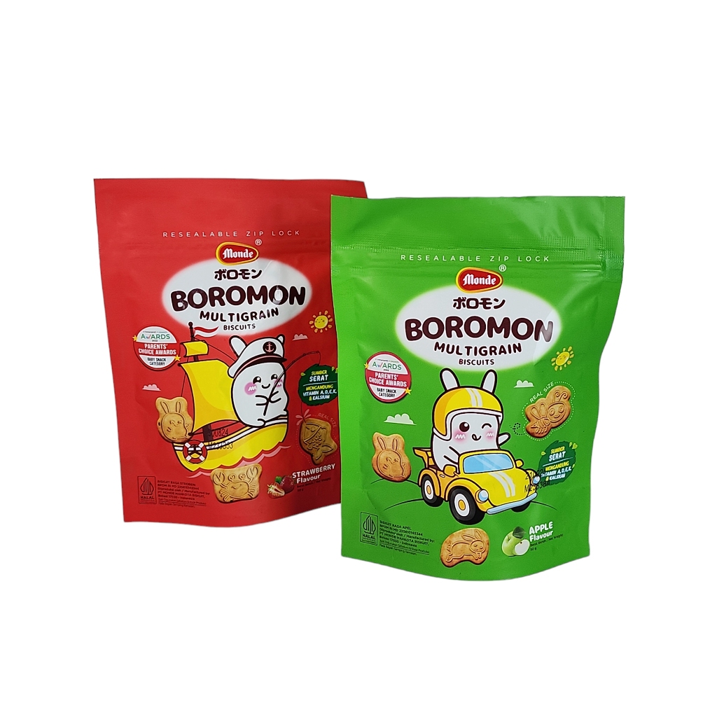 Jual Monde boromon biskuit multigrain apel / strawberry 50 gram ...