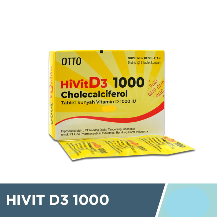 Jual Hivit D3 1000 Iu Box 30 Tablet - Suplemen Vitamin D 1000 IU ...