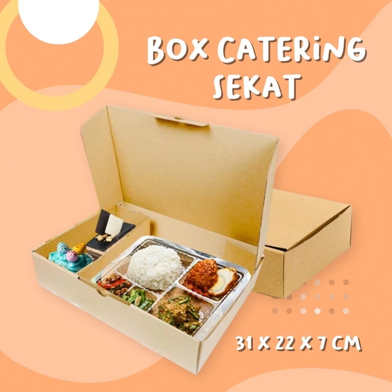 Jual Dus Packaging Box Catering Dus Sekat Polos Box Kotak Makan Tempat ...