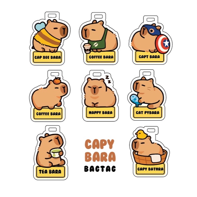Jual Bagtag Capybara Custom Nama Gantungan Tas Charm capy bara | Shopee ...