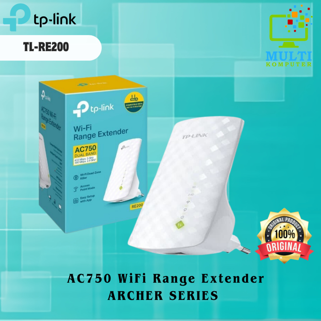 Jual WiFi Range Extender TP Link RE200 - TPLink RE 200 AC750 Dual Band ...