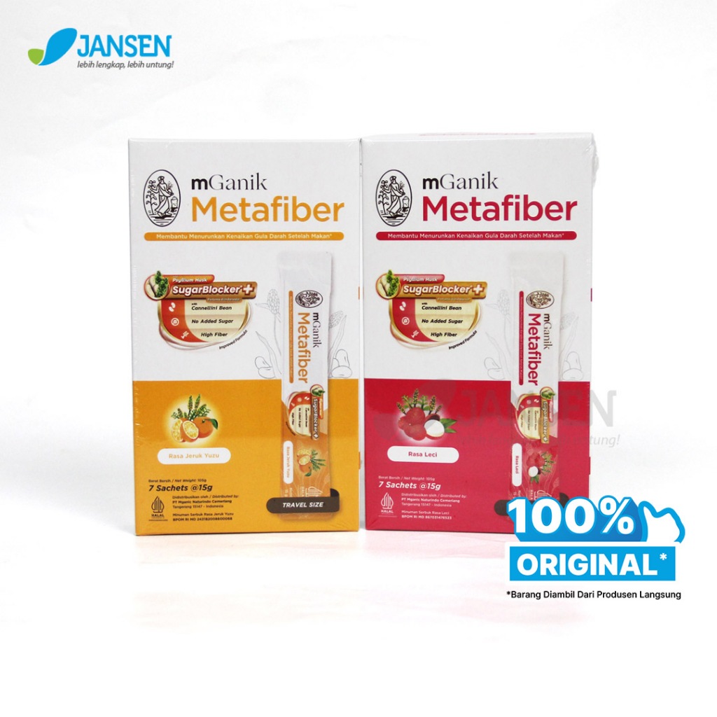 Jual mGanik Metafiber Jeruk Yuzu & Leci 7 Sachet x 15gr - Travel Size ...