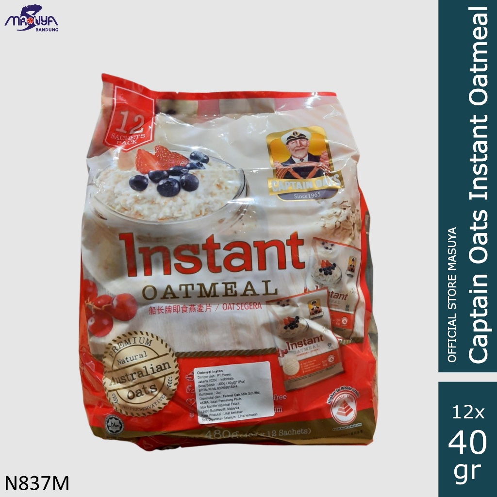 Jual Captain Oat Instant Sachet 40 gr x 12 pcs | Shopee Indonesia