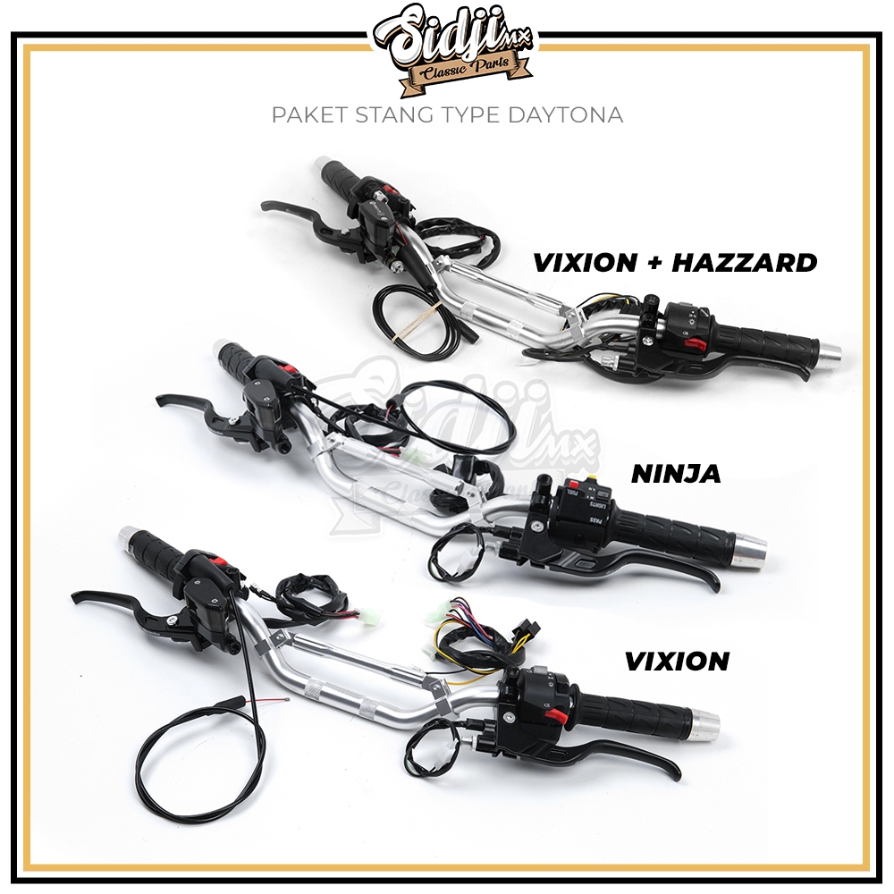 Jual Paket Stang Stir Set Holder Kiri Ninja KSR Vixion Old Tiger Revo ...