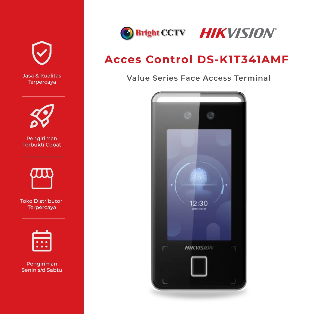 Jual Hikvision Access Control DS-K1T341CMF Face Detection - Finger ...