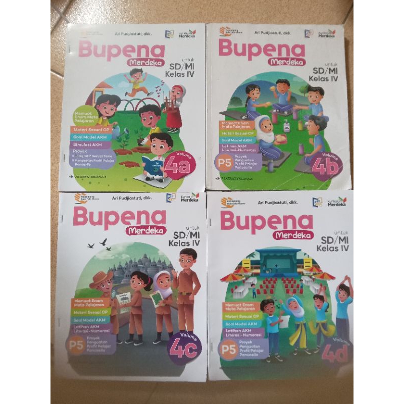 Jual Bupena merdeka volume 4a,4b,4c,4d SD kelas 4 IV Kurikulum merdeka | Shopee Indonesia