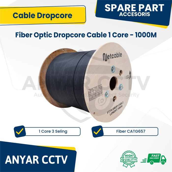 Jual KABEL FIBER OPTIK DROPCORE 1 CORE 3 SLING 1000 METER | Shopee ...