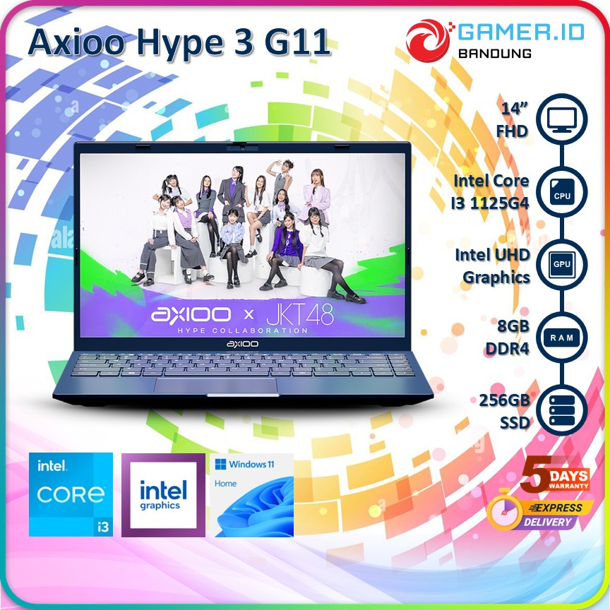 Jual AXIOO HYPE 3 G11 I3 1125G4 8GB 256GB 14" FHD IPS | Shopee Indonesia