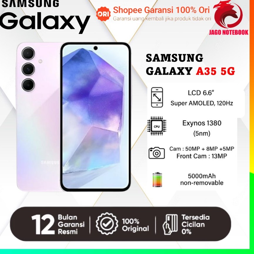 Jual SAMSUNG GALAXY A35 5G 8GB 256GB GARANSI RESMI SEINDONESIA | Shopee Indonesia