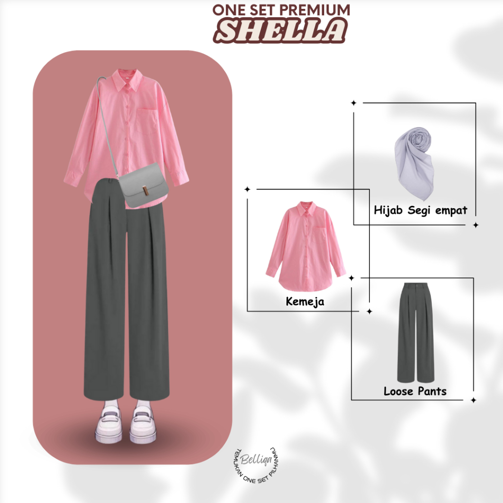 Jual Sirla One Set OOTD Bukber Kuliah Jalan Pantai Ngafe Gaya Selebgram Model Terbaru ( Hijab ...