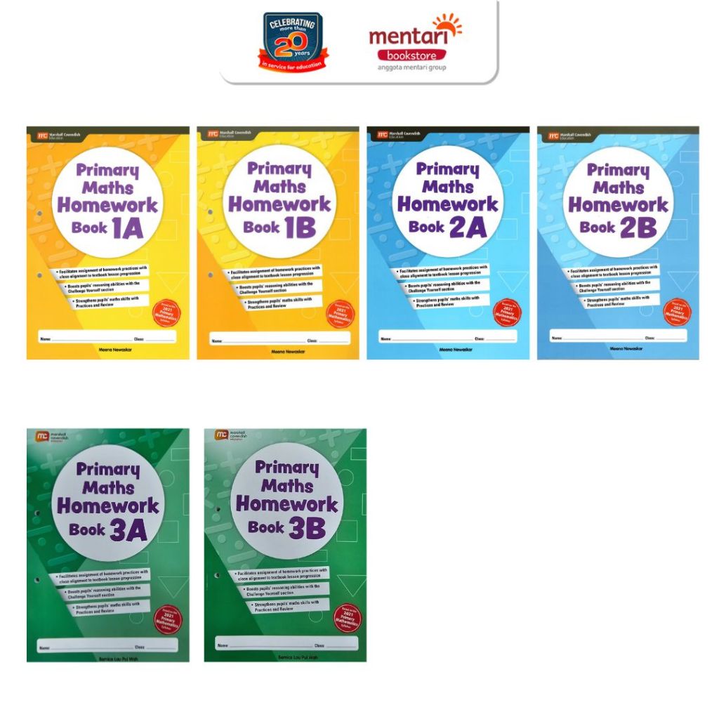 Jual Primary Maths Homework Book Sylabus 2021 | Tambahan Latihan Math ...