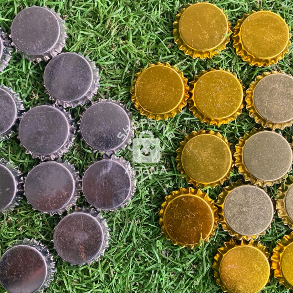 Jual Kempyeng Tutup Botol SET ISI 5 Crown Cap Warna Gold Silver Krop ...