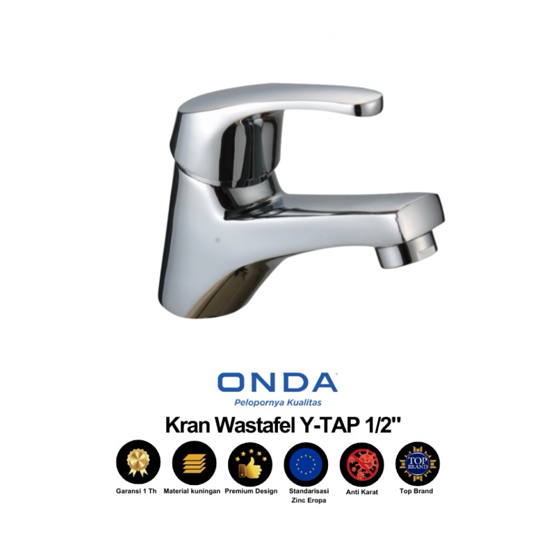Jual Kran wastafel / cuci tangan Y TAP 1/2 inch ONDA | Shopee Indonesia