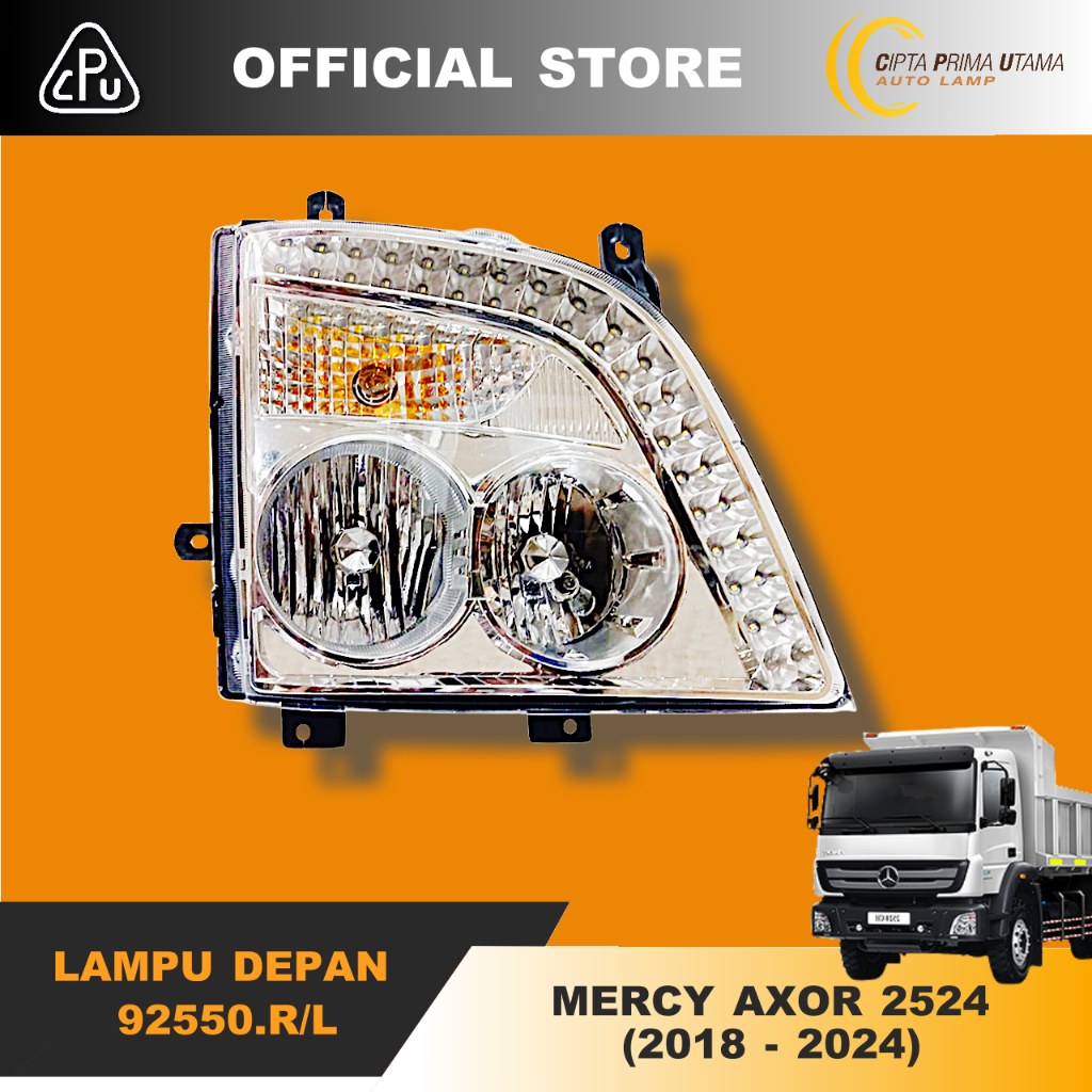 Jual CPU Head Lamp Lampu Depan Mercy Axor 2528 2018 2019 2020 2021 2022 ...