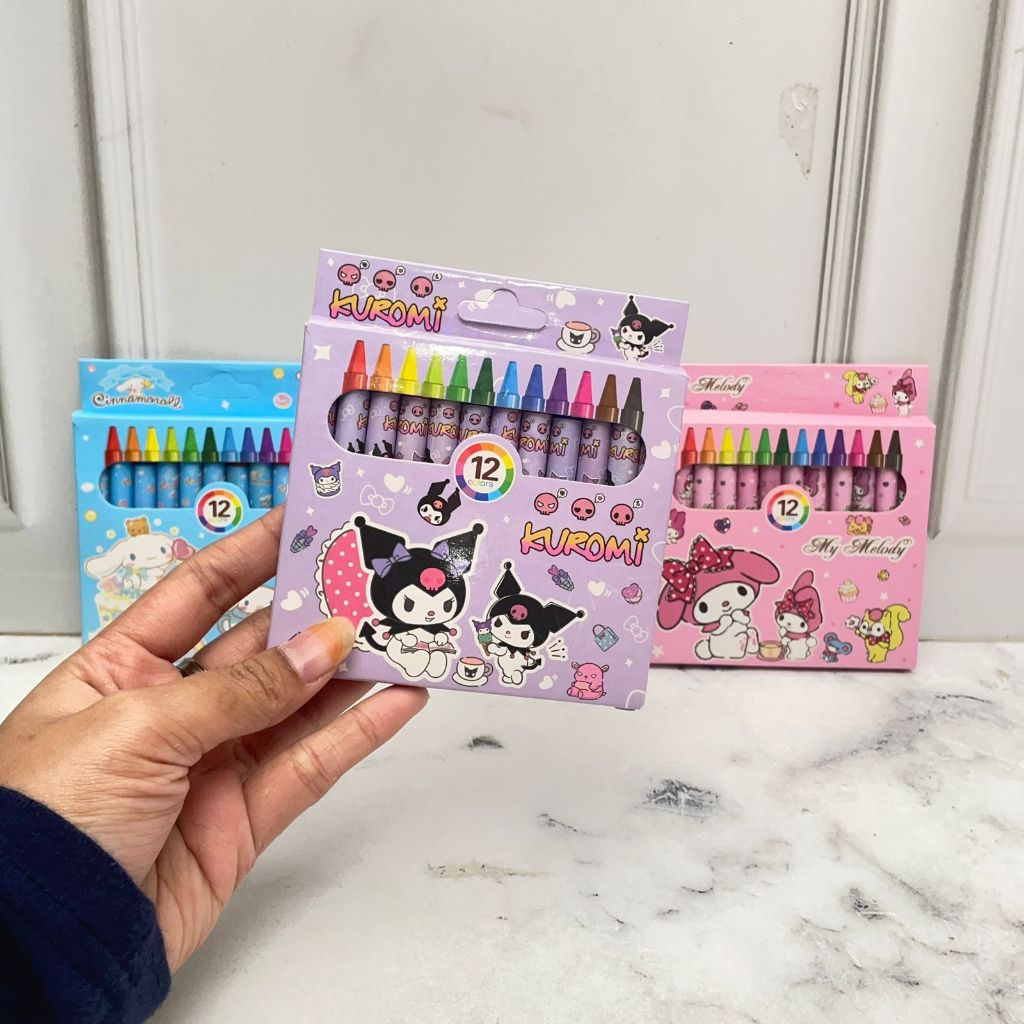 Jual Crayon Mini Sanrio Isi 12 Pcs Warna Warni - KR 1527 YOYO 802 ...