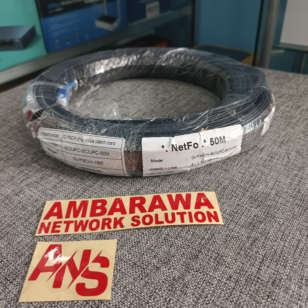 Jual Kabel Drop Core Fiber Optik/Kabel Precon FO 40M 50M 70M 100M 150M ...