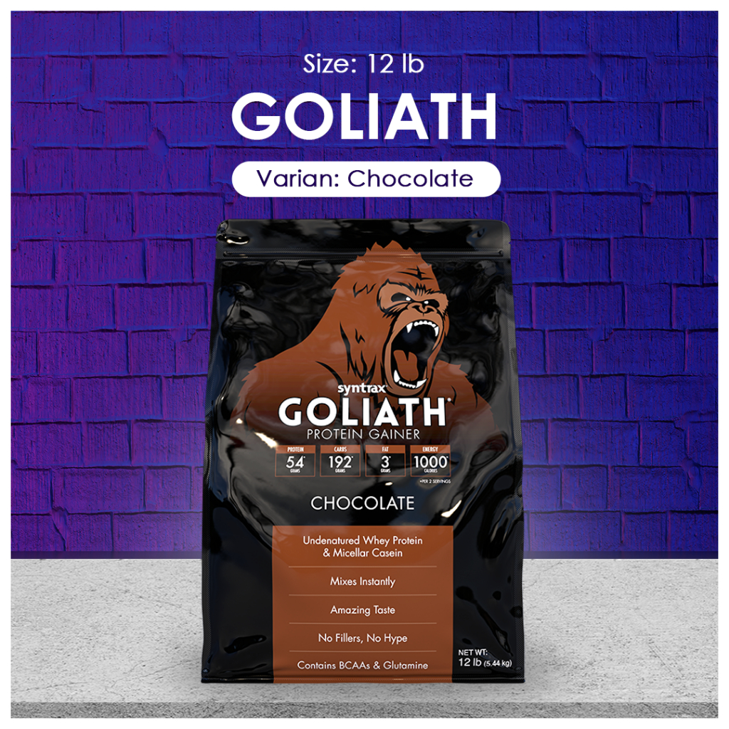 Jual SYNTRAX Goliath Protein Gainer 12lbs - Chocolate | Shopee Indonesia