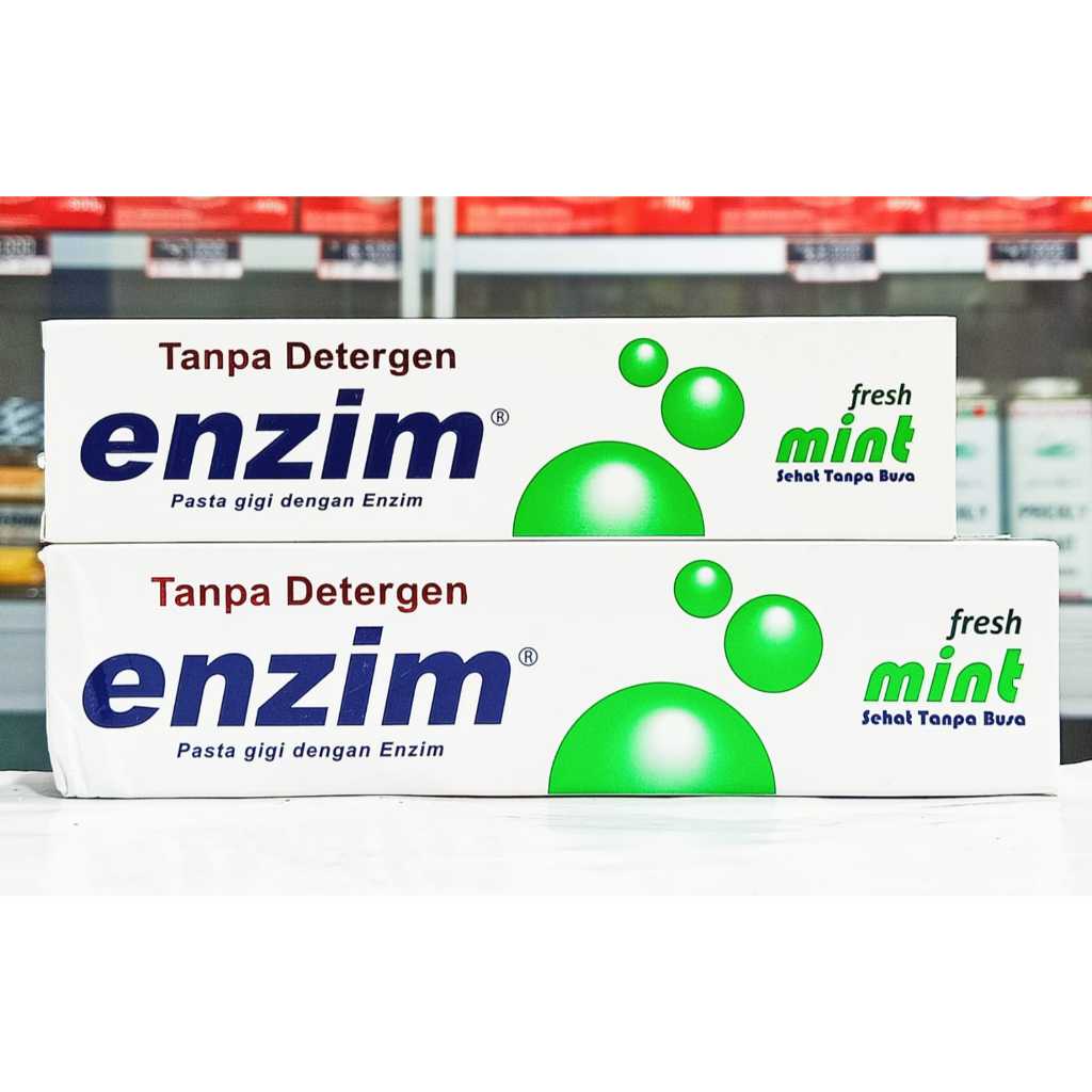 Jual ENZIM TOOTHPASTE 𝐅𝐫𝐞𝐬𝐡 𝐌𝐢𝐧𝐭 𝟔𝟑𝐆𝐑 & 𝟏𝟐𝟒𝐆𝐑 - Pasta Gigi Tanpa ...