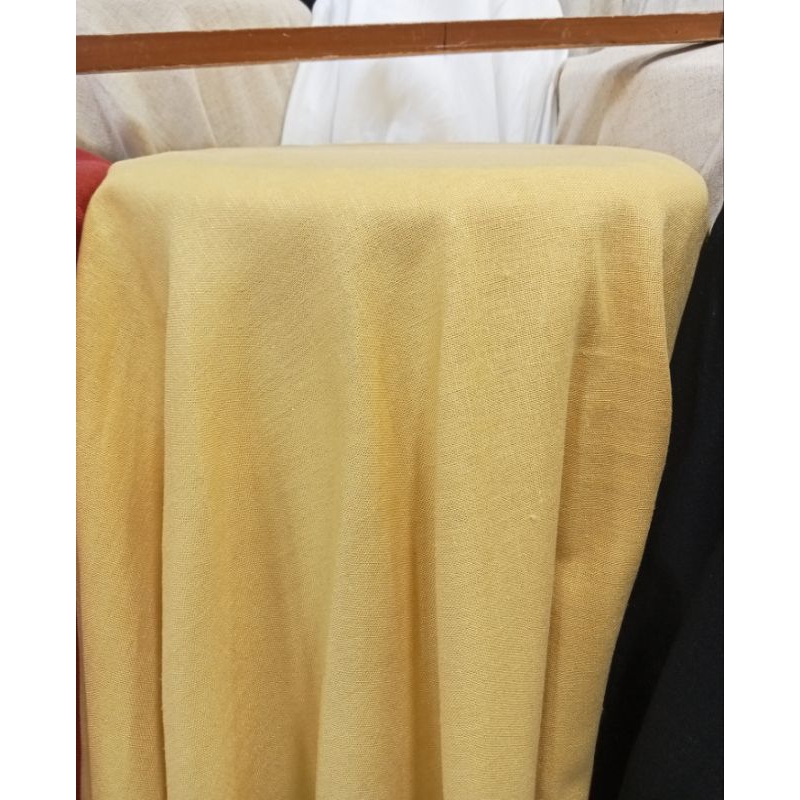 Jual Bahan Kain Linen Polos Warna Kuning Muda Harga Persetengah Meter ...