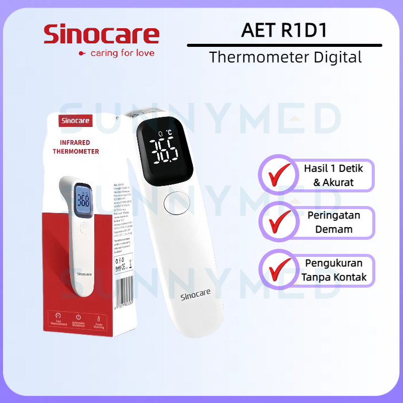Jual Thermometer Digital Sinocare AET R1D1 Infrared - Alat Termometer ...