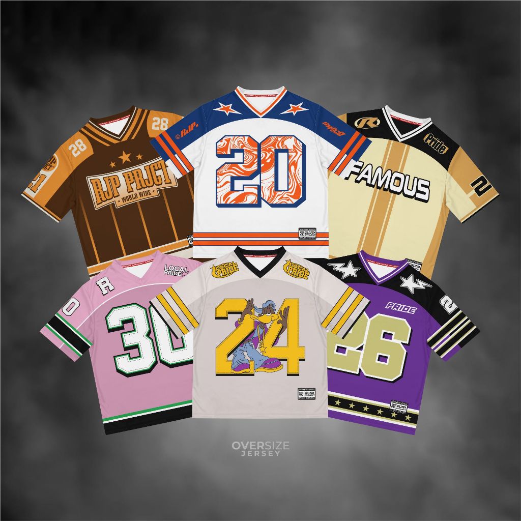 Jual MOVEUP Jersey Streetwear / Number Series / Boxy Fit / Oversize ...