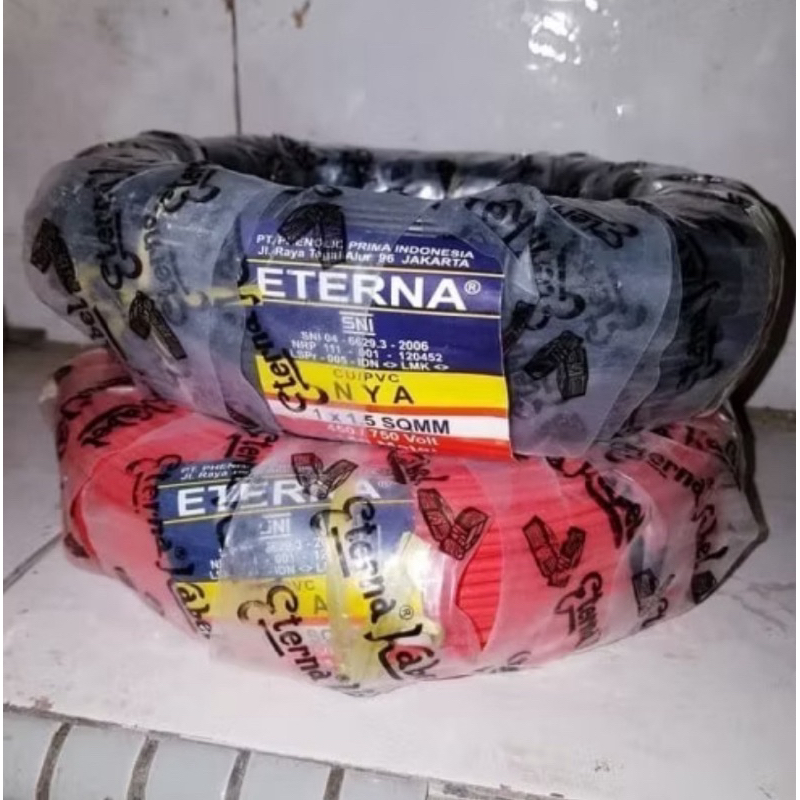 Jual Eterna kabel listrik kawat / engkel / NYA 1,5mm 50 mtr | Shopee Indonesia