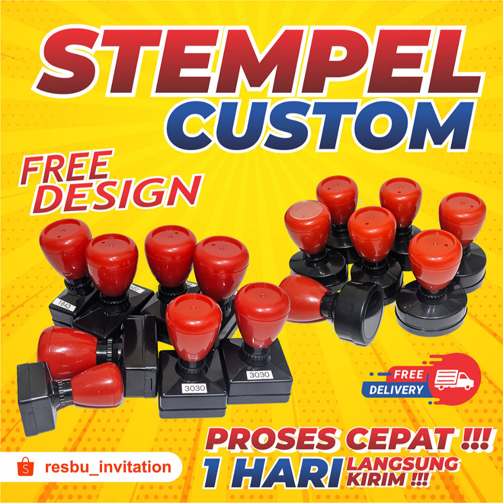 Jual STEMPEL WARNA OTOMATIS BULAT & OVAL / STEMPEL FLASH OTOMATIS 1 ...